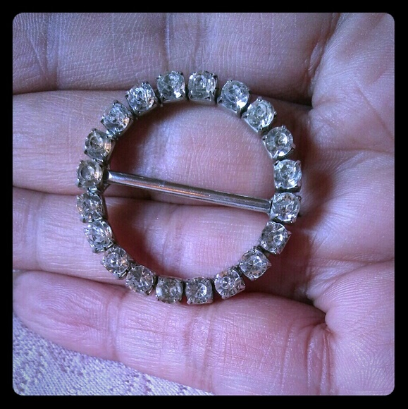 Accessories | Vintage Rhinestone Scarf Ring | Poshmark